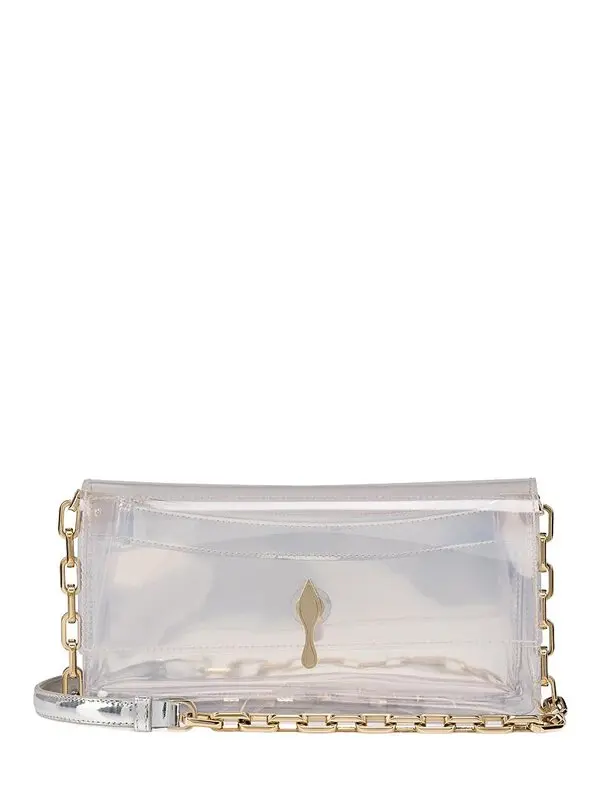 CHRISTIAN LOUBOUTIN Bettina Crossbody Bag With Chain Strap - Transparent