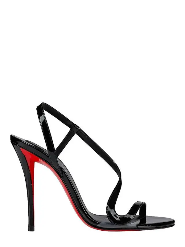 CHRISTIAN LOUBOUTIN Rosa Z Patent Calf Leather Stiletto Sandals - Black