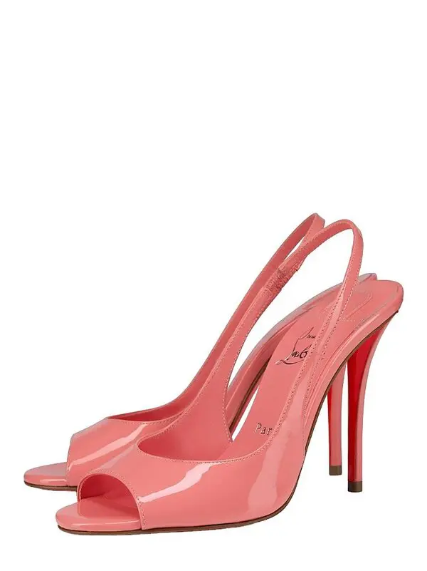 CHRISTIAN LOUBOUTIN Sofia Z Slingback Peep-toe Pumps - Grapefruit