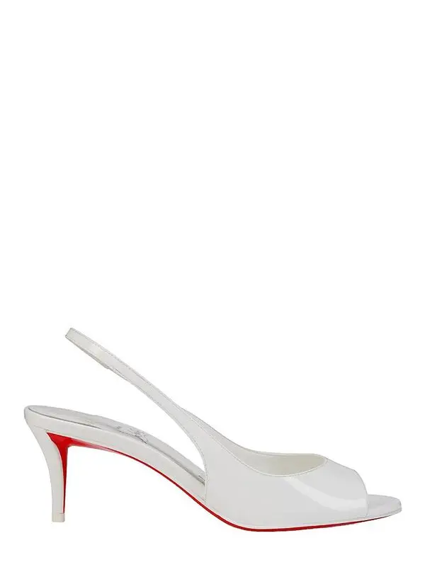CHRISTIAN LOUBOUTIN Sofia Z Sling Back Peep Toe Pumps - Bianco