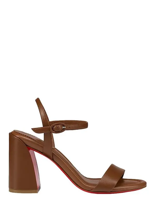 CHRISTIAN LOUBOUTIN Jane Leather Heeled Sandals - Cuoio