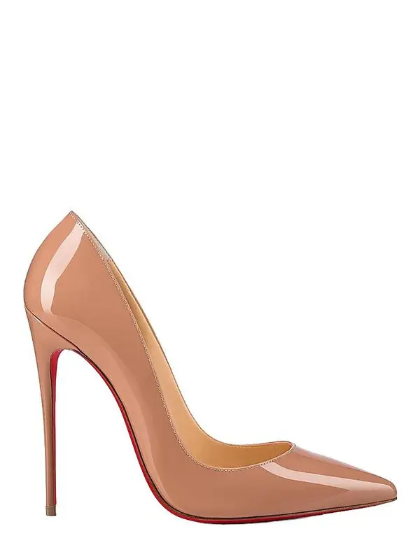 CHRISTIAN LOUBOUTIN So Kate 120mm Patent Calf Leather Pumps - Beige
