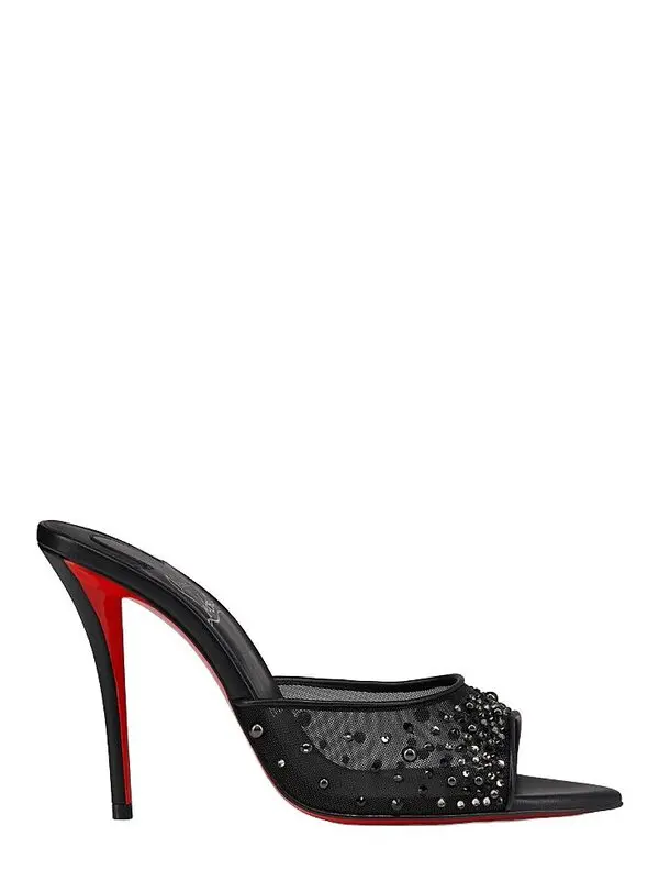 CHRISTIAN LOUBOUTIN Miss Z Mule Degrastrass Perla Sandal - Black