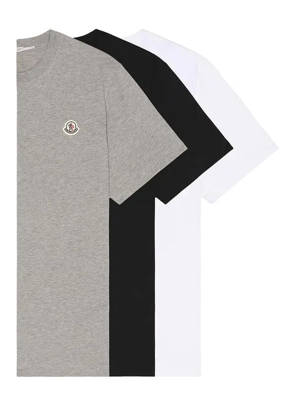 Moncler Short Sleeve Tee 3 Pack - Multi