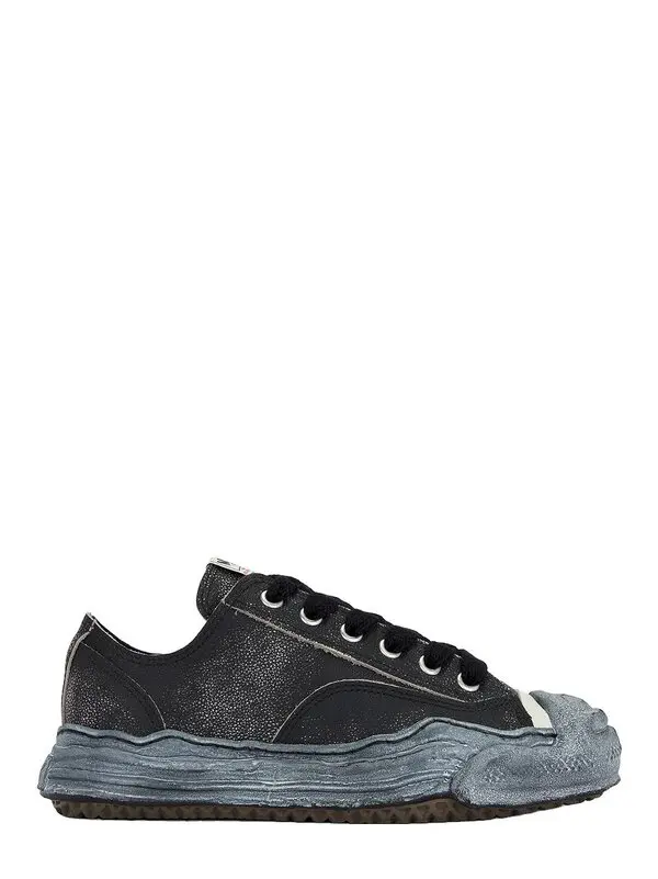 Mihara Yasuhiro Hank Original Sole Shrink Leather Low-top Sneakers - Black