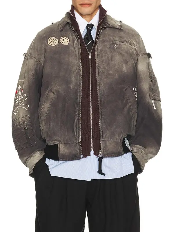 Mihara Yasuhiro Sun Faded Military Jacket - Black