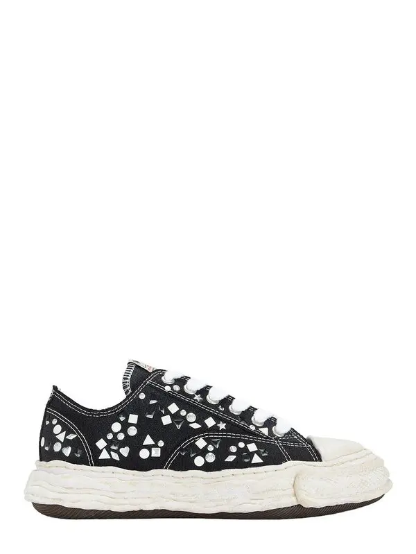 Mihara Yasuhiro Peterson23 Original Sole Embellished Canvas Low-top Sneaker - Black