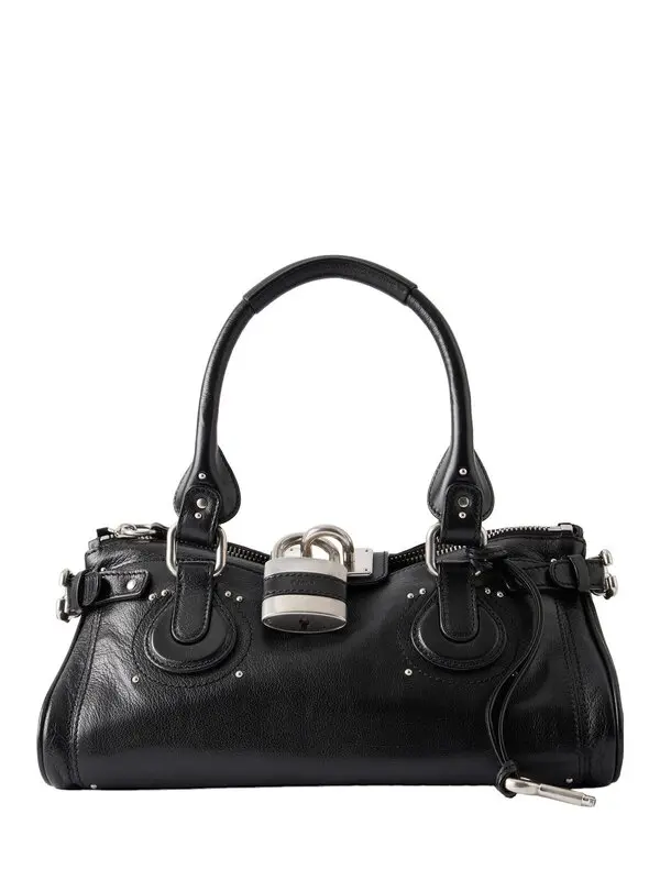 Chloé Paddington Full-grain Leather Shoulder Bag - Black