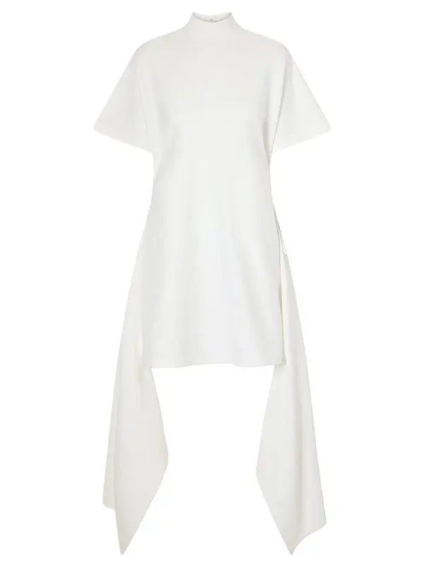 Alaïa Cotton-blend Jersey Mini Dress - White