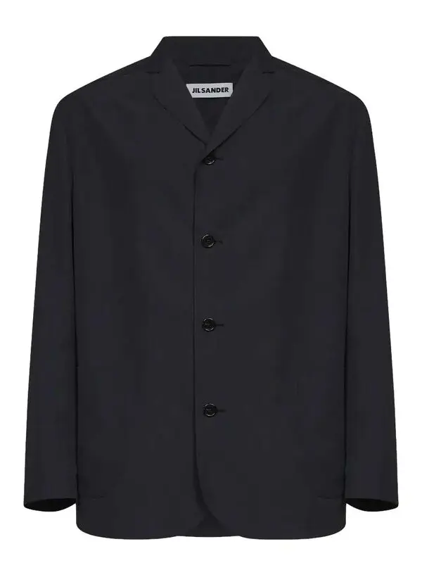 JIL SANDER Single-breasted Boxy Jacket - Black
