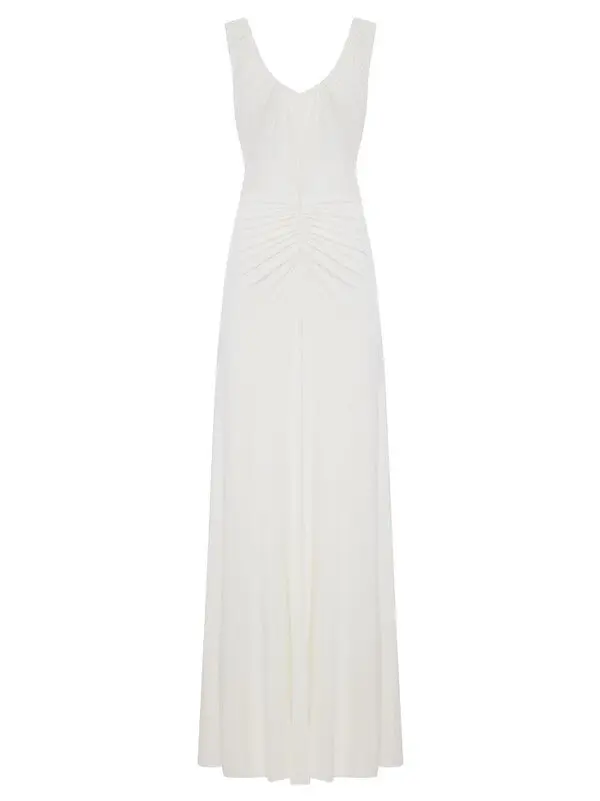 SELF-PORTRAIT Long Jersey Dress - White