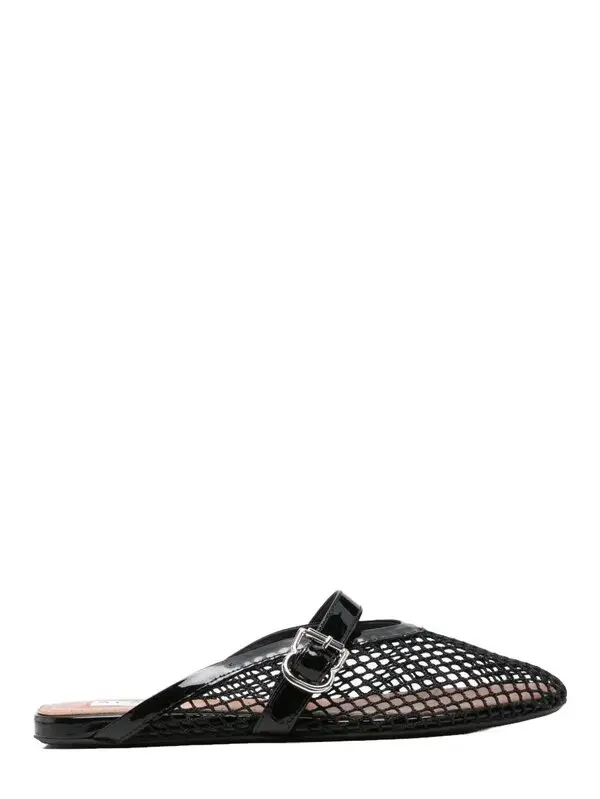 Alaïa Fishnet Mary Jane Slippers - Black