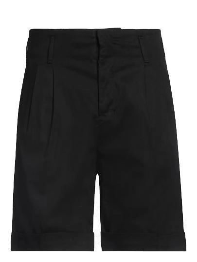 LIU •JO MAN Tailored High Waisted Twill Shorts - Black