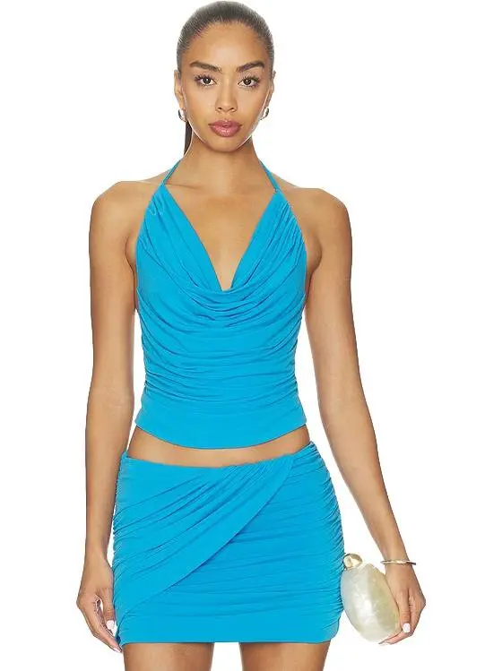 LOVERS AND FRIENDS Lupa Halterneck Top - Blue