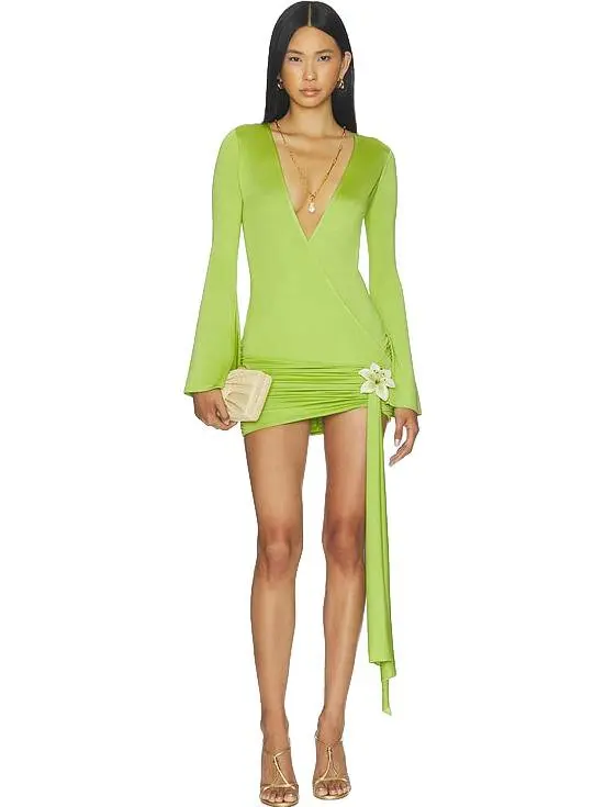 LOBA Tejinder Mini Dress - Moss Green