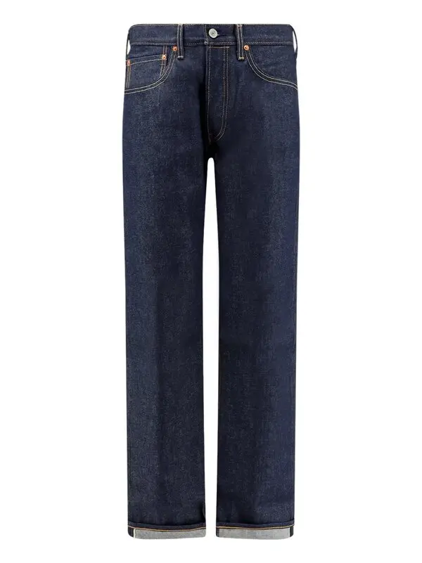 LEVI'S 501 Original Selvedge Premium Cotton Denim Jeans - Blue