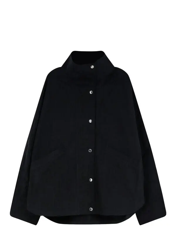 TOTEME Summer Cotton Blend Jacket - Black