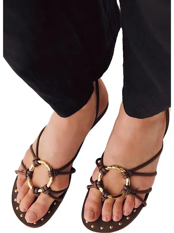 VICENZA Avelina Wrap Sandals - Chocolate