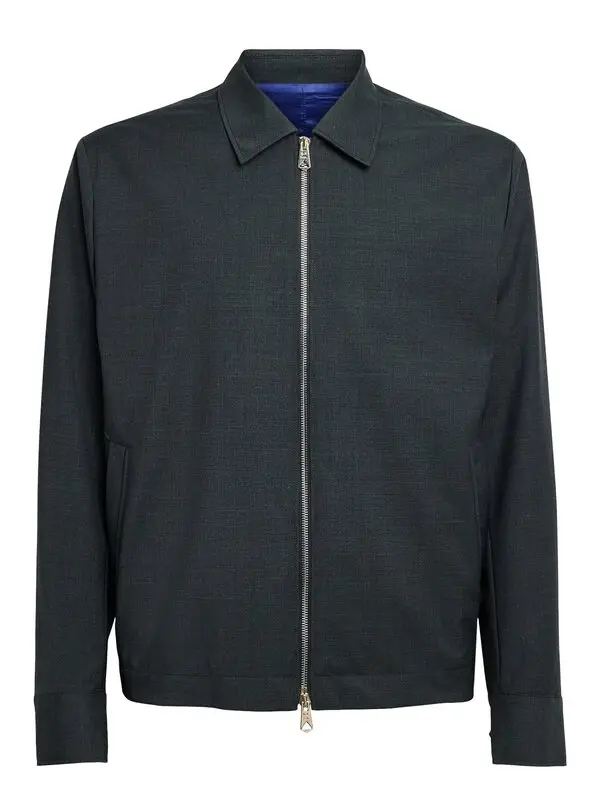 Paul Smith Wool Harrington Jacket - Green
