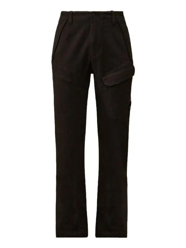 C.P. COMPANY Moleskin Stretched Cargo Pants - Black