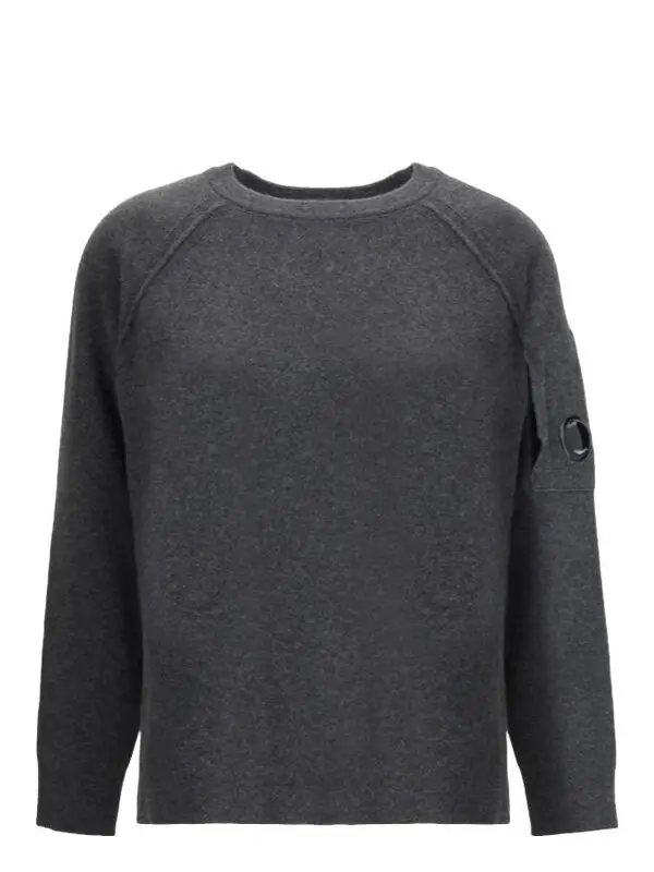 C.P. COMPANY Logo Lens Wool Knitwear - Black