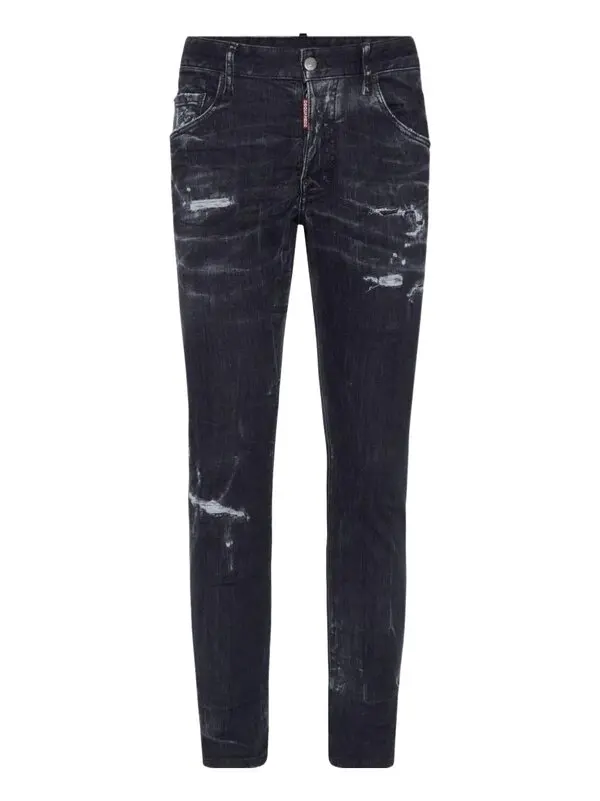 Dsquared2 Distressed Slim Skater Jeans - Black