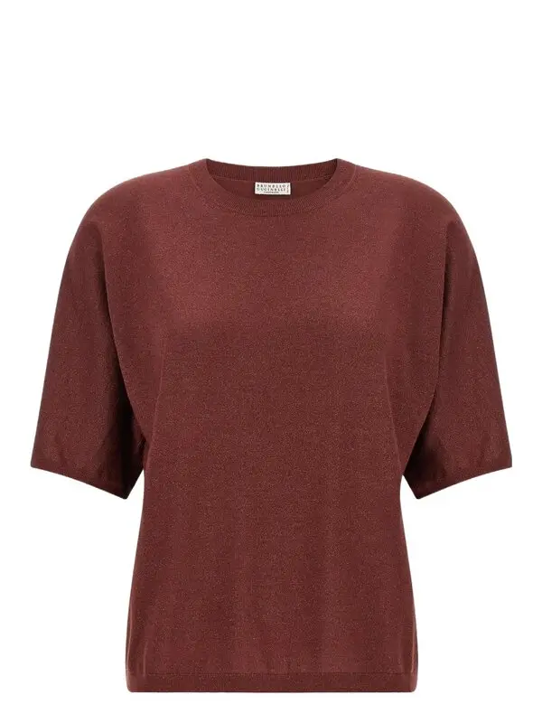Brunello Cucinelli Sparkling Knit Sweater - Red