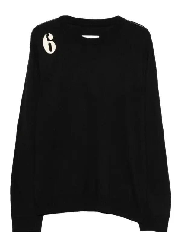 MAISON MARGIELA Number 6 Print Sweater - Black