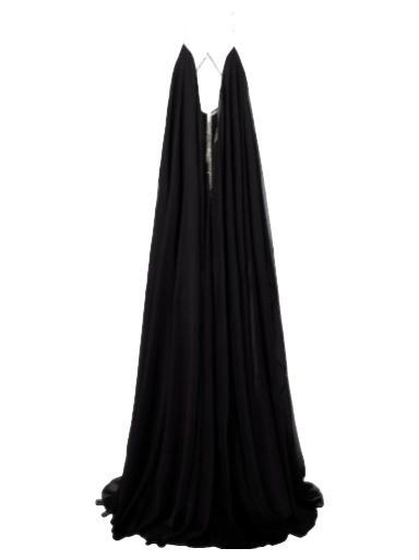 David Koma Embellished Chiffon Gown - Black