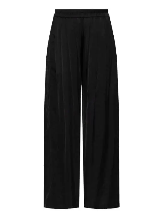 Isabel Marant Étoile Wide Leg Pleated Trousers - Black