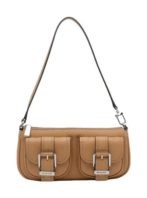 Michael Kors Zoe Buckled Shoulder Bag - Beige