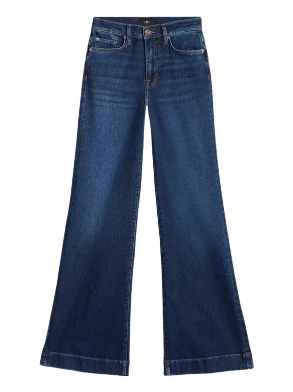 7 For All Mankind Mid-rise Flared Jeans - Blue