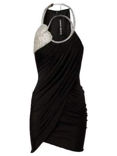 David Koma Embellished Draped Minidress - Black