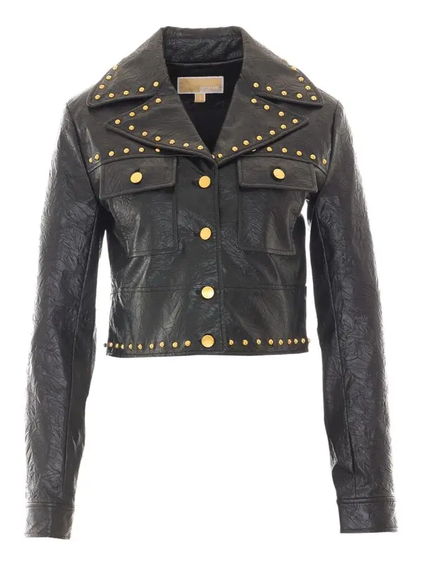 Michael Kors Studded Cropped Jacket - Black