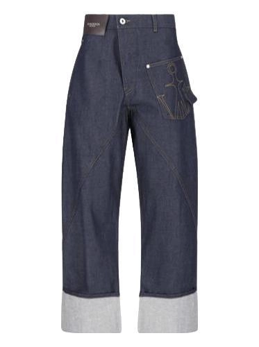 J.W.ANDERSON Twisted Turn-up Workwear Denim Jeans - Indigo