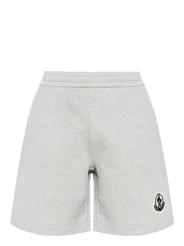 Moncler Logo Patch Sweat Shorts - Grey