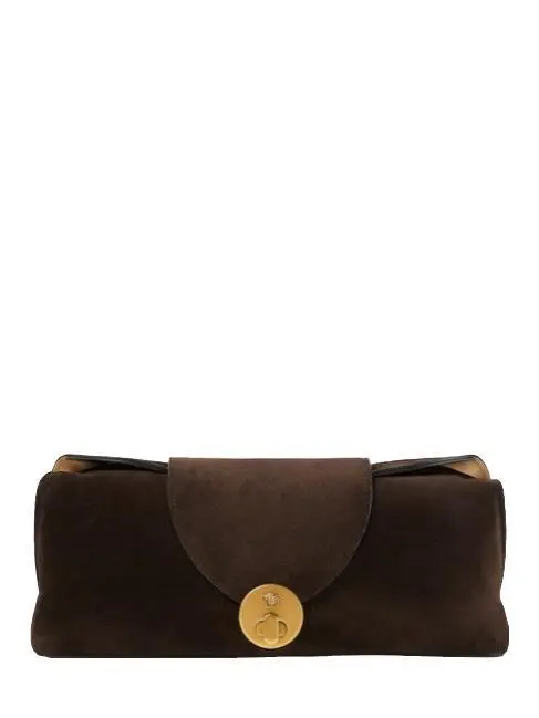 Versace Chain Strap Clutch Bag - Brown