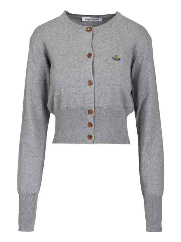 VIVIENNE WESTWOOD Bea Cropped Cardigan - Grey