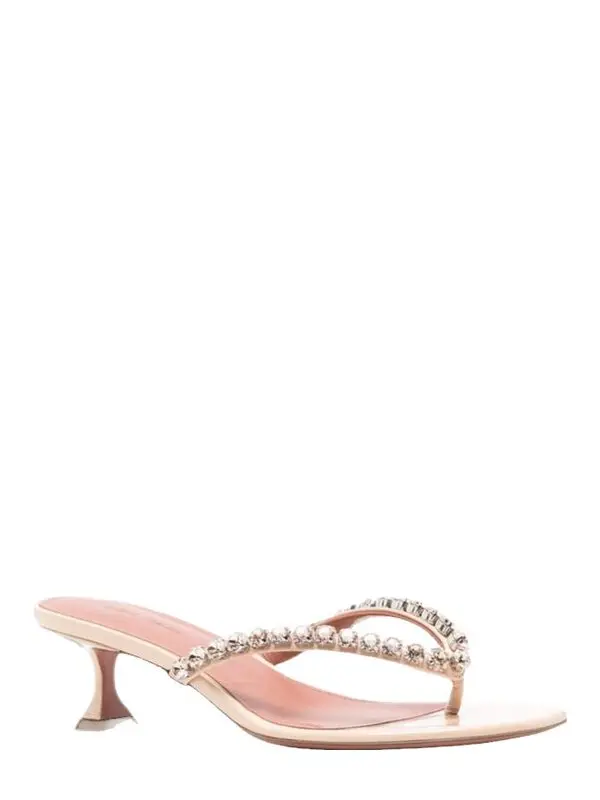 Amina Muaddi Split-toe High-heeled Sandals - Nude