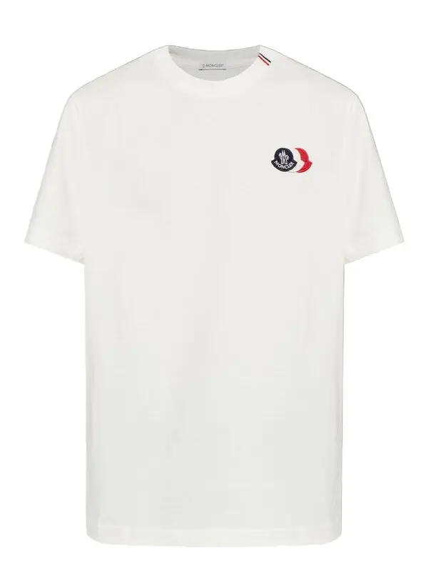 Moncler Logo Patch Crewneck T-shirt - Off White