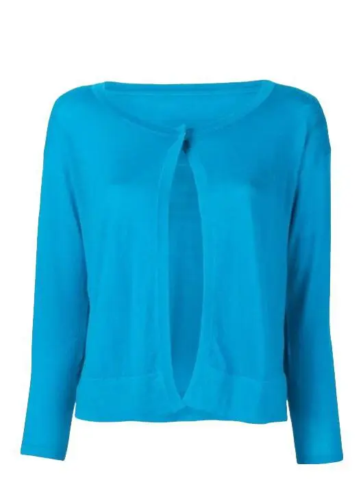 Lela Rose One Button Cardigan - Blue