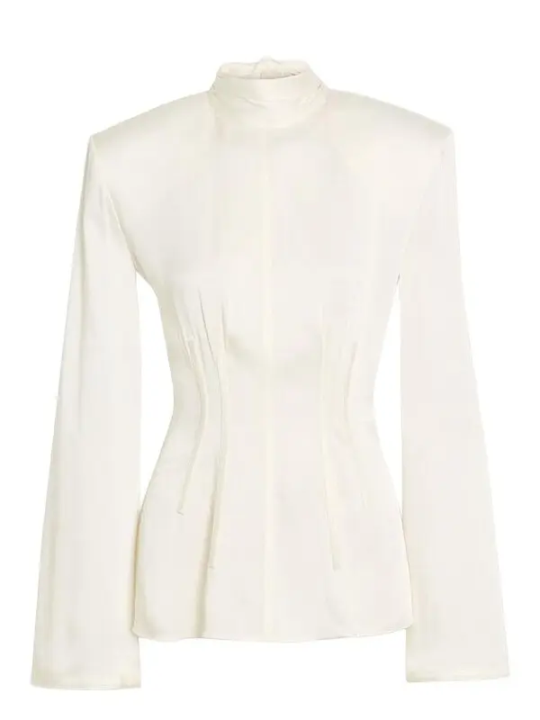 Stella McCartney Satin Crepe Blouse - Ecru
