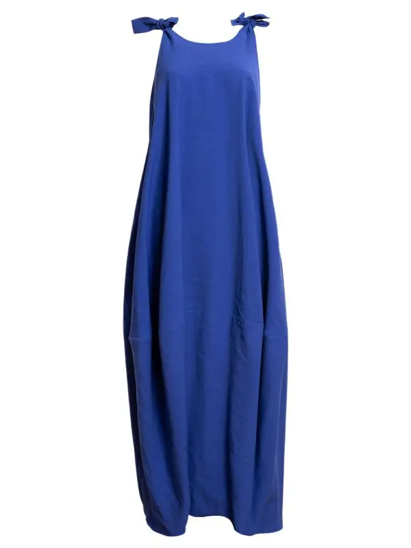 BIANCA POPP Balloon Dress With Strappy Shoulders - Blue