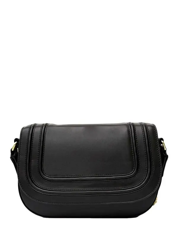 APATCHY LONDON Mimi Midi Leather Bag - Black