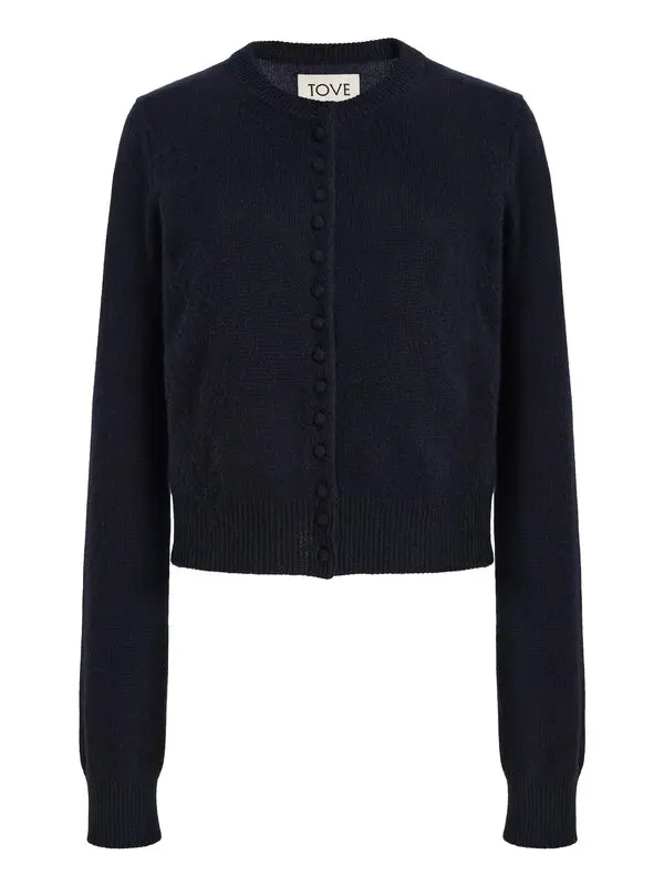 Tove Signe Cashmere Cardigan - Navy