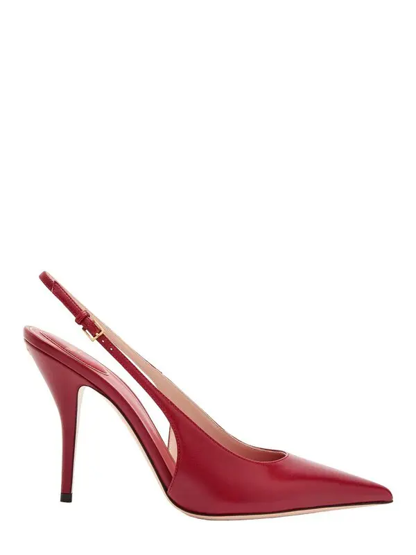 Valentino Garavani 100 Vlogo Slingback Pumps - Red