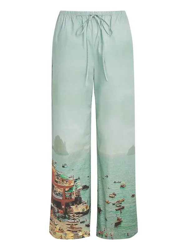 Staud Endless Summer Print Mateo Trousers - Green