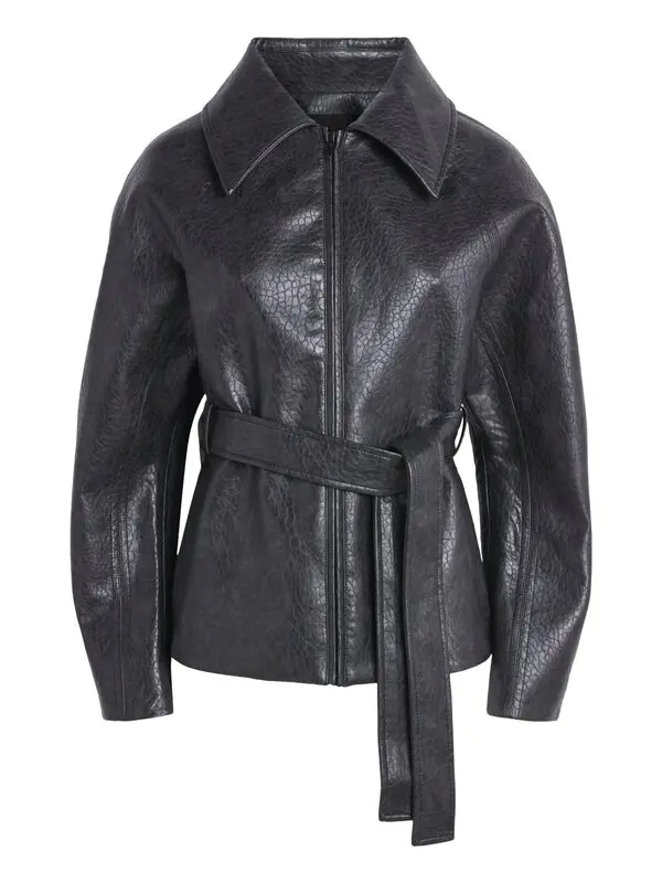 Camilla And Marc Oreno Cropped Belted Jacket - Black