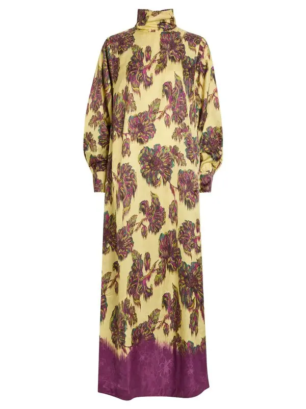 ALEMAIS Alémais Floral Jacquard Midi Dress - Multicoloured