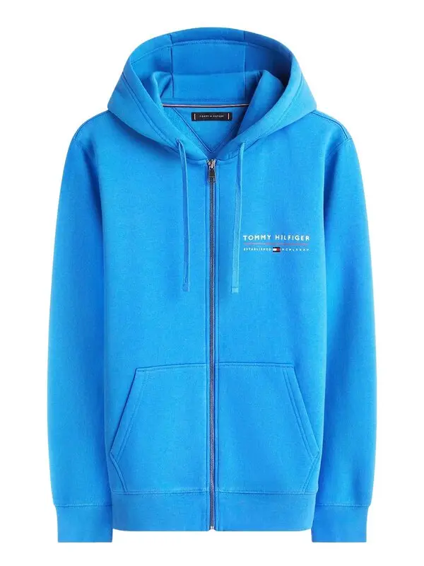 Tommy Hilfiger Long Sleeve Zip-up Hoodie - Blue